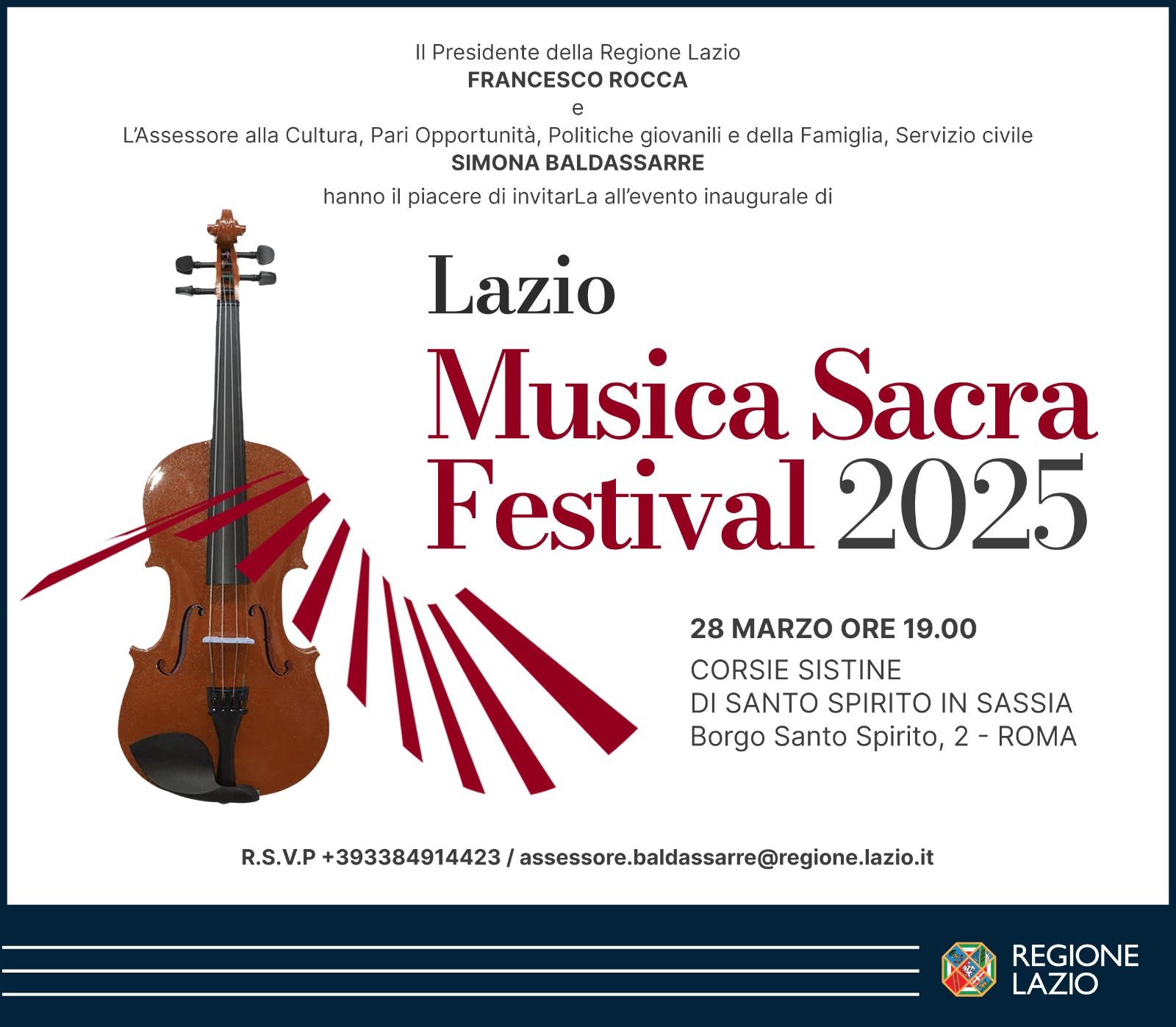 Lazio - Musica Sacra Festival 2025 - LazioInnova