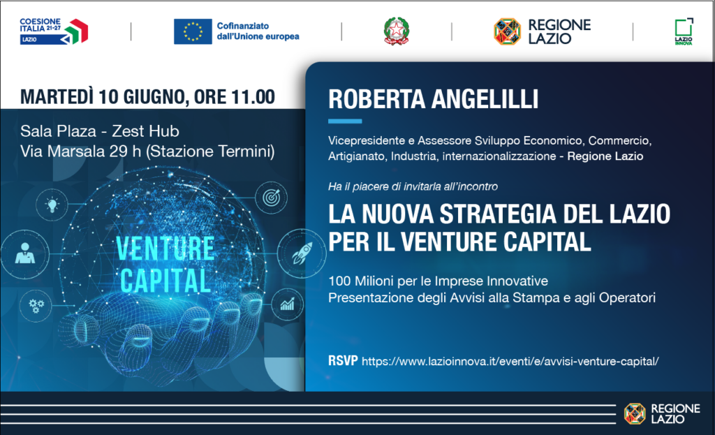 La nuova strategia del Lazio per il Venture Capital- Presentazione degli Avvisi alla Stampa e ...